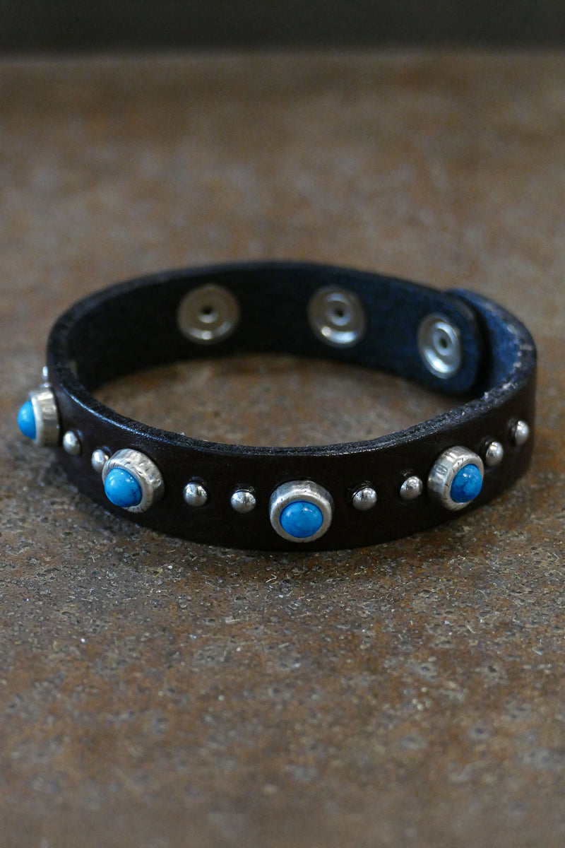 Alberto Luti - Turquoise Trail Leather Bracelet – The Rugged Society