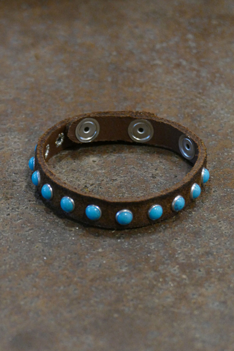 Alberto Luti - Turquoise Dots Suede Bracelet – The Rugged Society