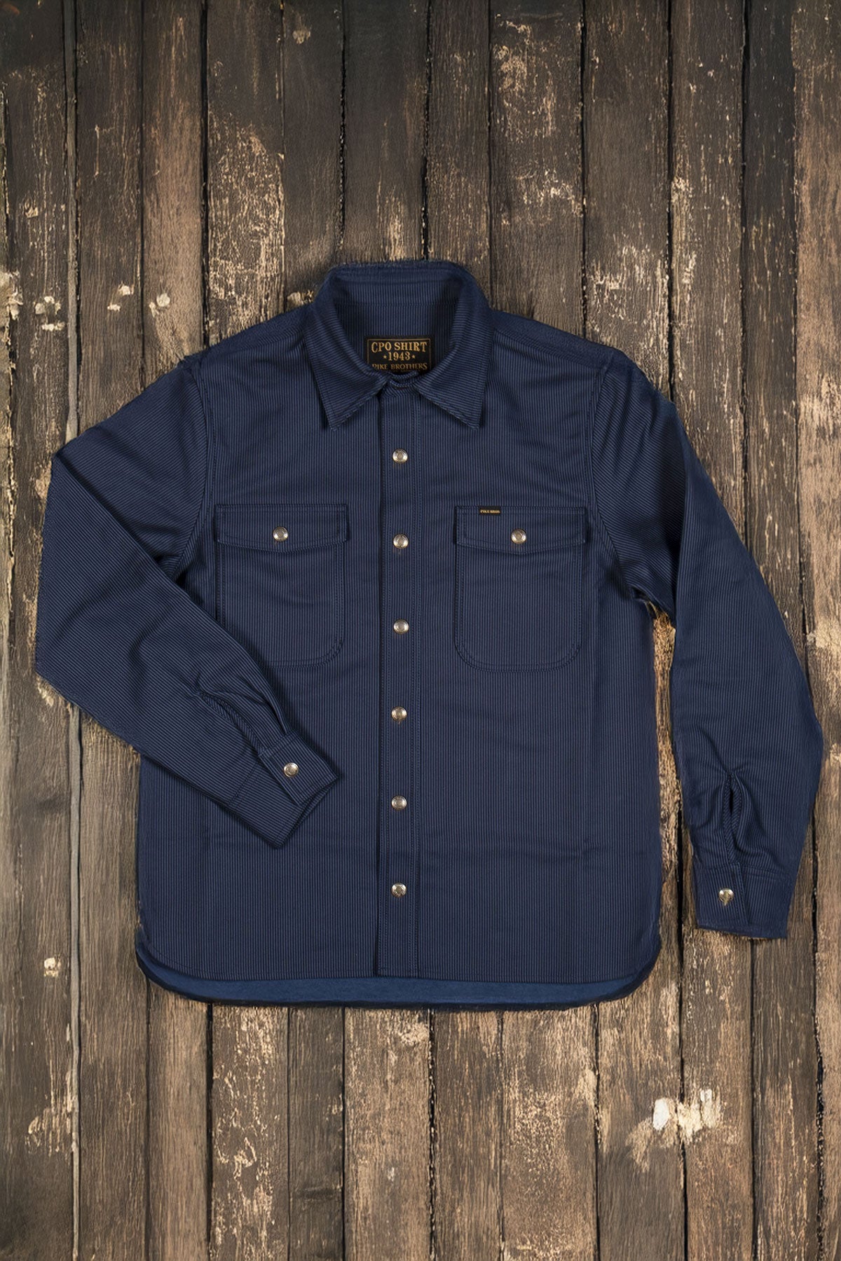 Pike Brothers - 1943 CPO Overshirt Hamburg Blue - 520 g/sqm – The ...