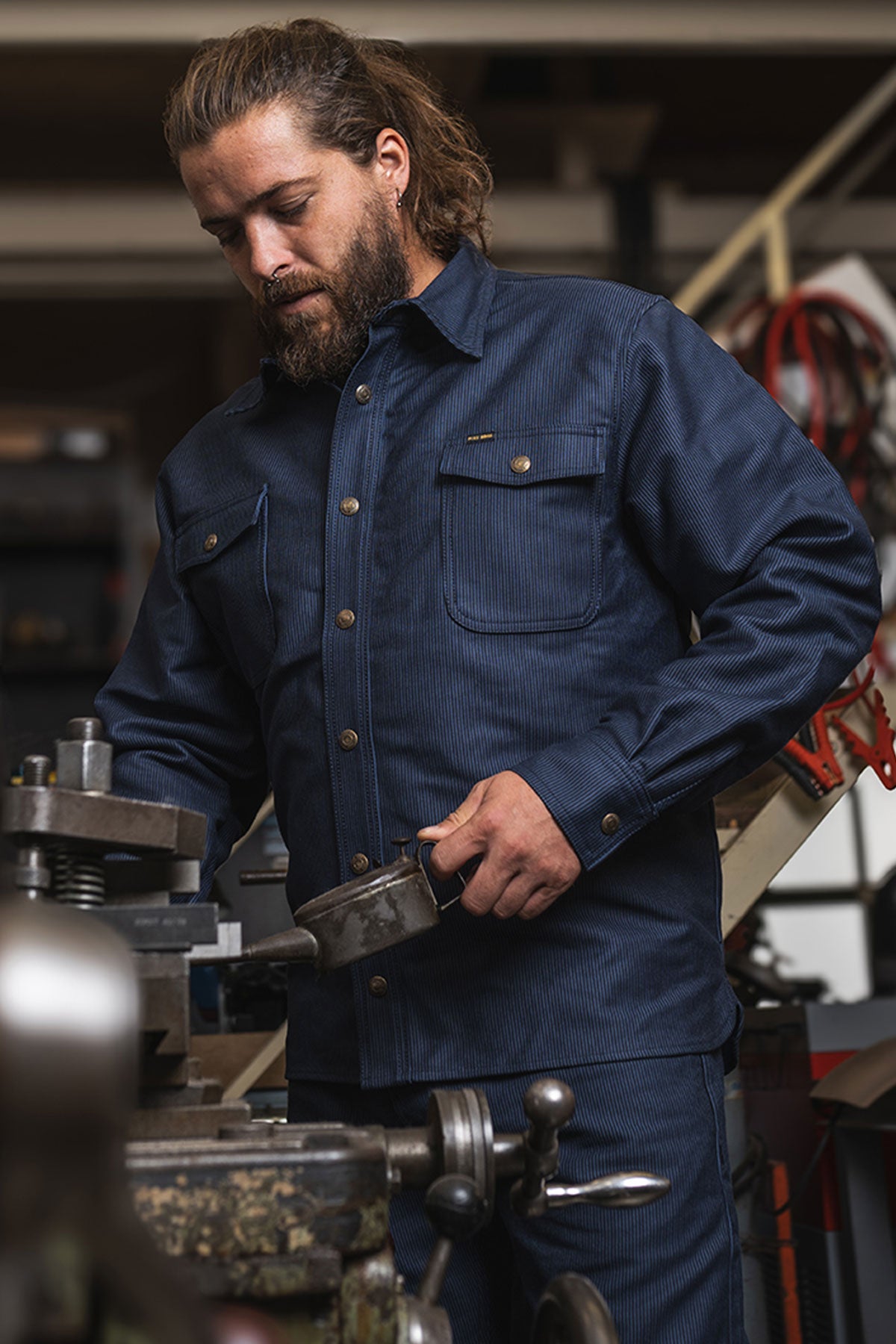 Pike Brothers - 1943 CPO Overshirt Hamburg Blue - 520 g/sqm – The ...